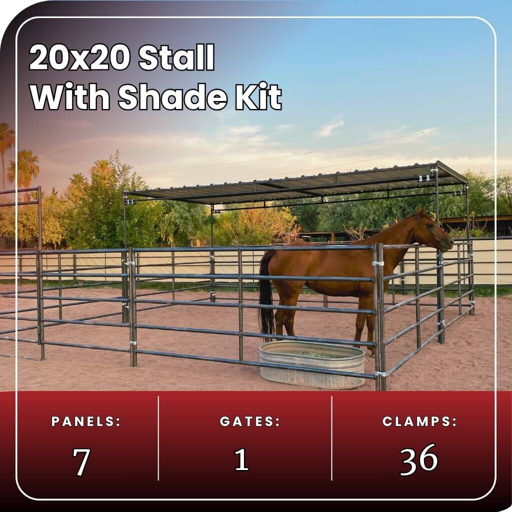 20x20 Stall Kit + 10x20 Shade – Seven Peaks Fence and Barn