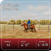 40, 50, and 60 ft Round Pen Kits-Install in an Afternoon-14ga Steel ...