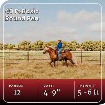 40, 50, and 60 ft Round Pen Kits-Install in an Afternoon-14ga Steel ...