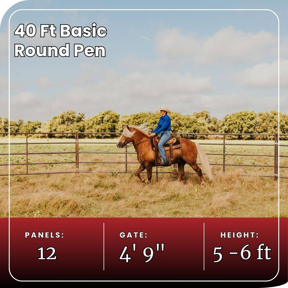 40–60 ft Round Pen Kits | 14ga Steel, Easy Install – Seven Peaks Fence ...
