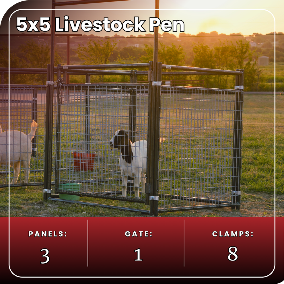 5x5 Livestock Pen Kit | Small or Large Livestock Panel Setup – Seven ...