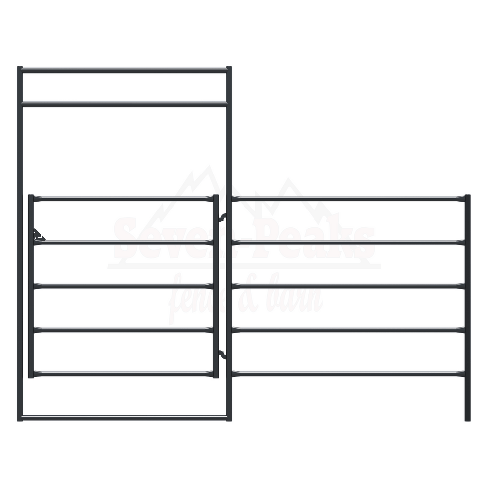 Combo Gate 10' - 5 Rail Standard – Seven Peaks Fence and Barn