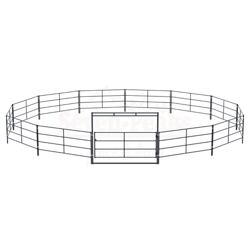 40 Ft Round Pen Kit from Heavy-Duty Horse Panels with 10' Gate – Seven ...