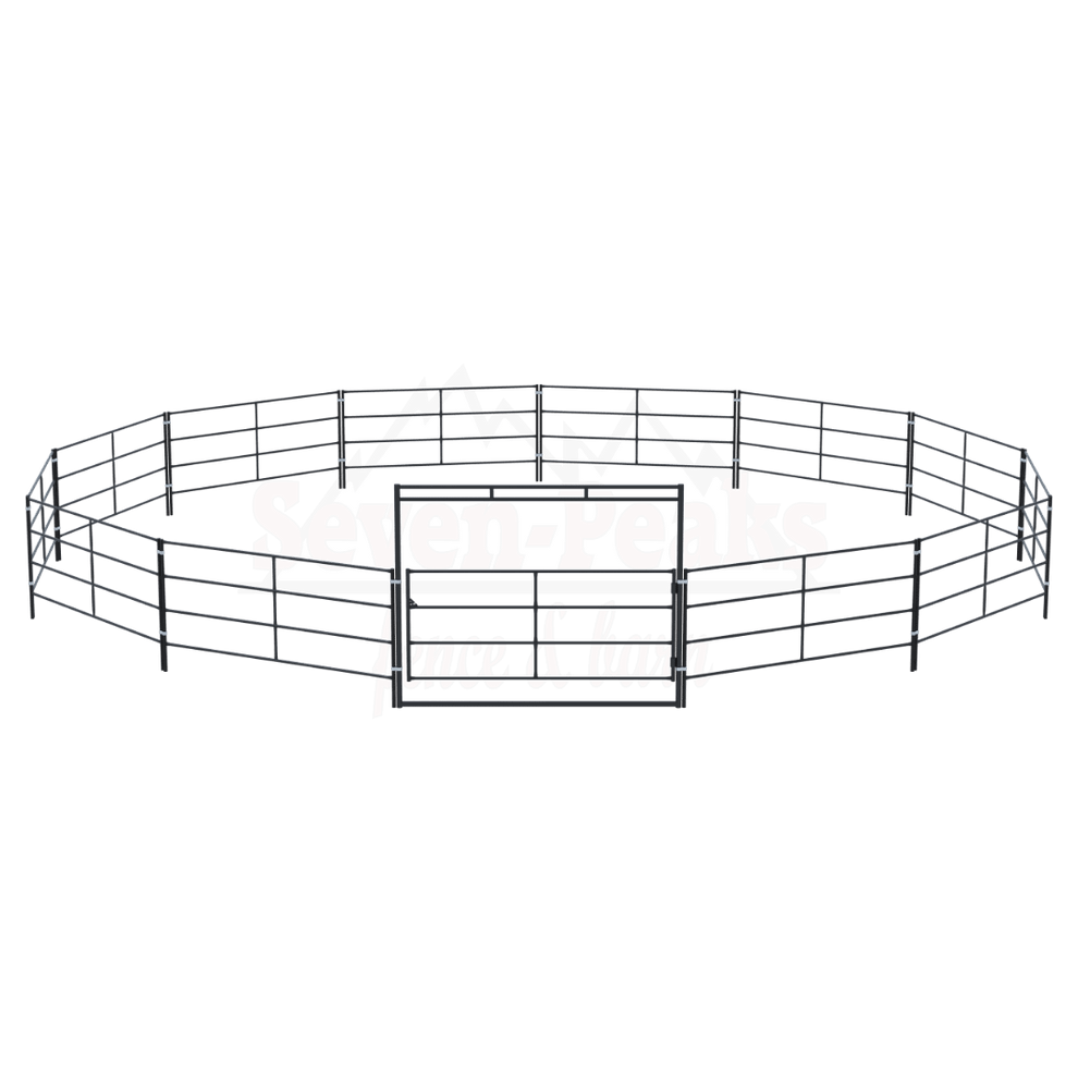 40 Ft Round Pen Kit from Heavy-Duty Horse Panels with 10' Gate – Seven ...