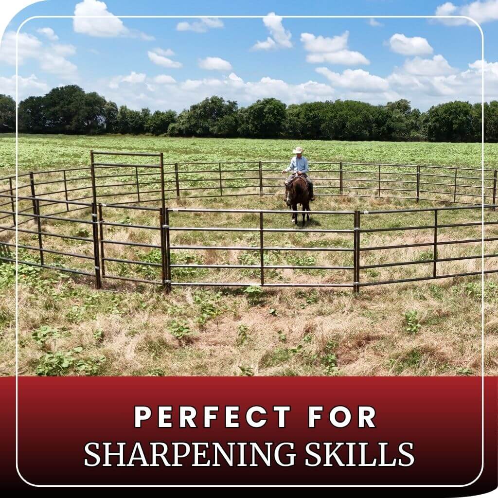 40 ft Round Pen Kit | 14-Gauge Horse Panels & Gate – Seven Peaks Fence ...