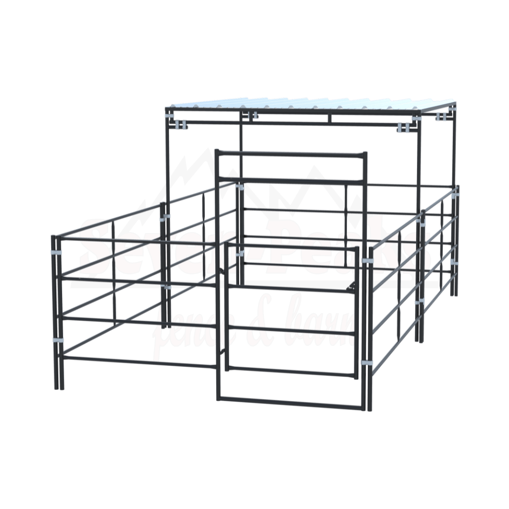 10x20 Metal Stall Kit With Shade – Seven Peaks Fence and Barn